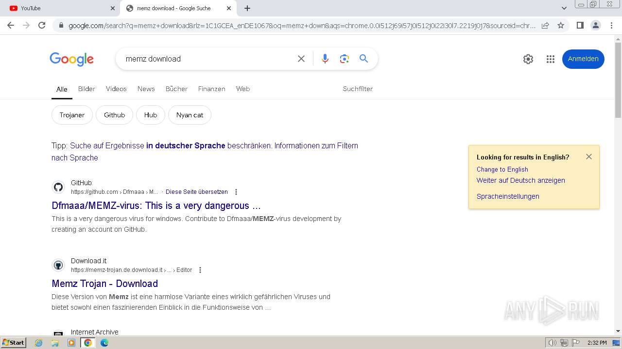 Malware analysis MEMZ.exe Malicious activity | ANY.RUN - Malware Sandbox Online