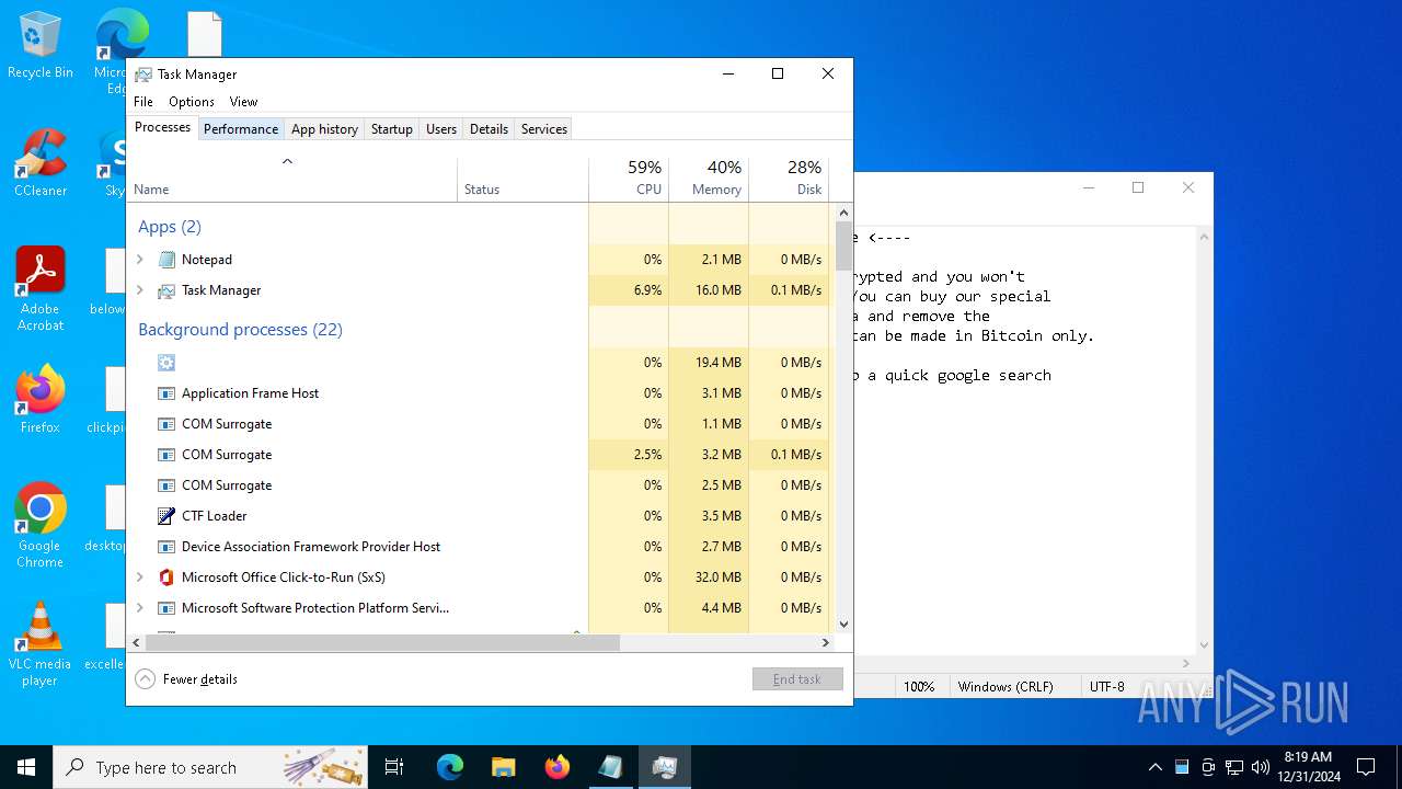 Analysis ransom.exe (MD5: 297368A2E1C30B23A9359D5EA193CACD) Malicious activity - Interactive ...