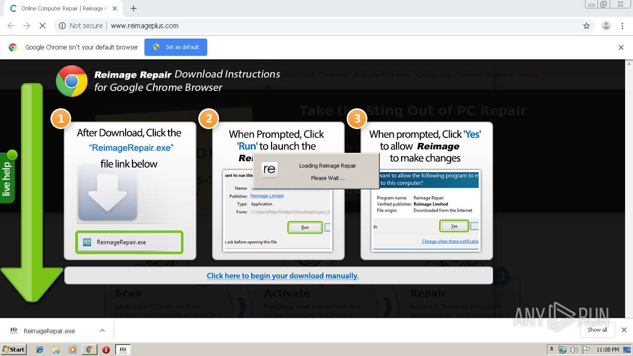 Malware Analysis Http: Www.reimageplus.com Malicious Activity