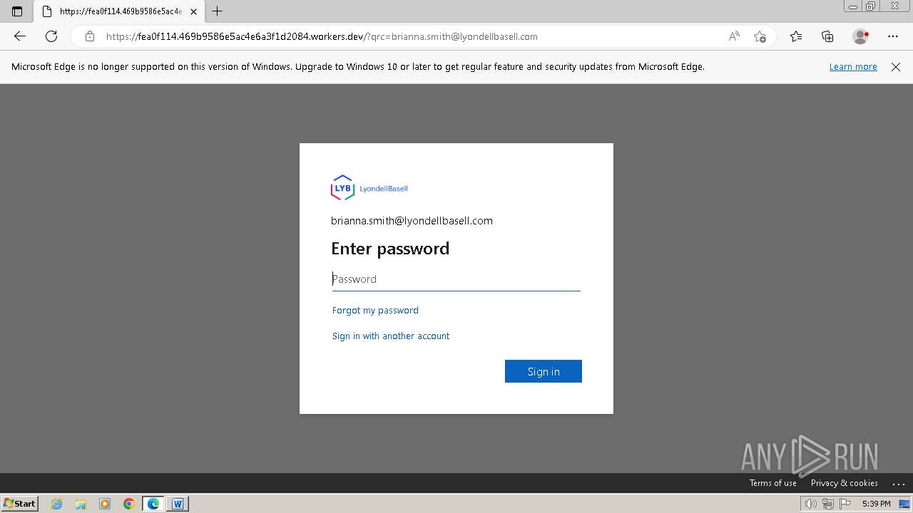 Malware analysis Lyondellbasell SMKB478467348838.rtf Malicious activity | ANY.RUN - Malware ...