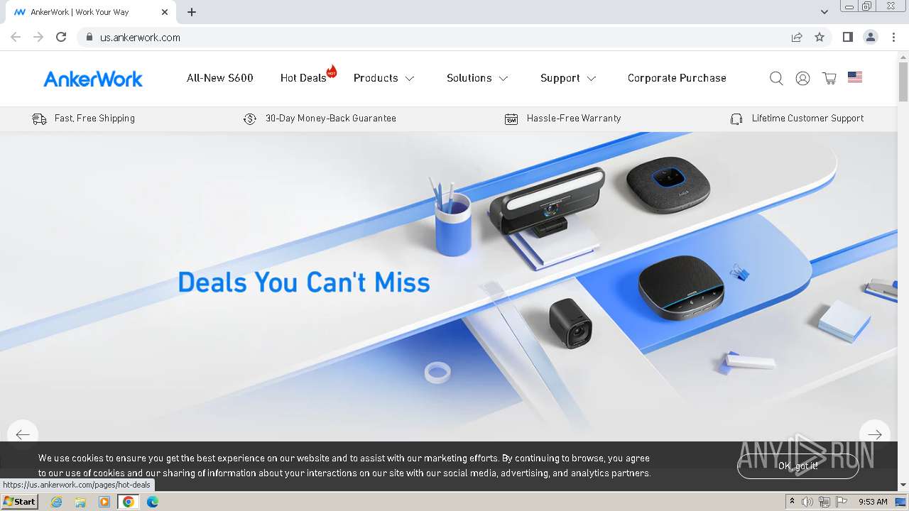 Malware analysis https://us.ankerwork.com/ Malicious activity | ANY.RUN ...