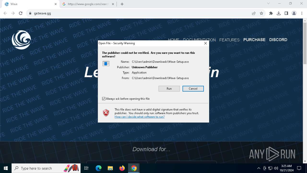 Malware analysis https://getwave.gg/ Malicious activity | ANY.RUN - Malware Sandbox Online