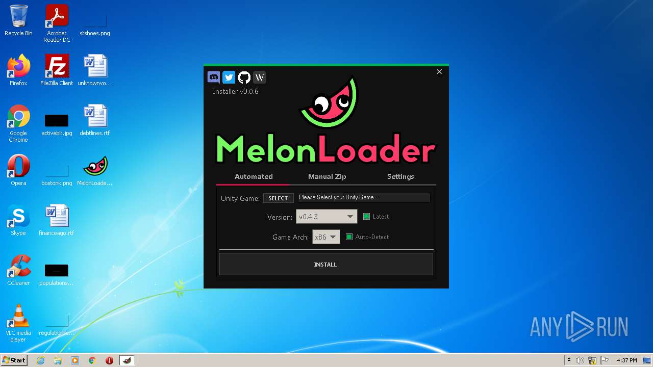 Malware analysis MelonLoader.Installer.exe Malicious activity | ANY.RUN ...