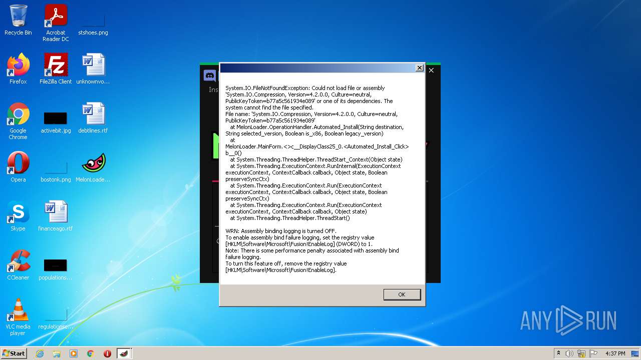 Malware analysis MelonLoader.Installer.exe Malicious activity | ANY.RUN - Malware Sandbox Online