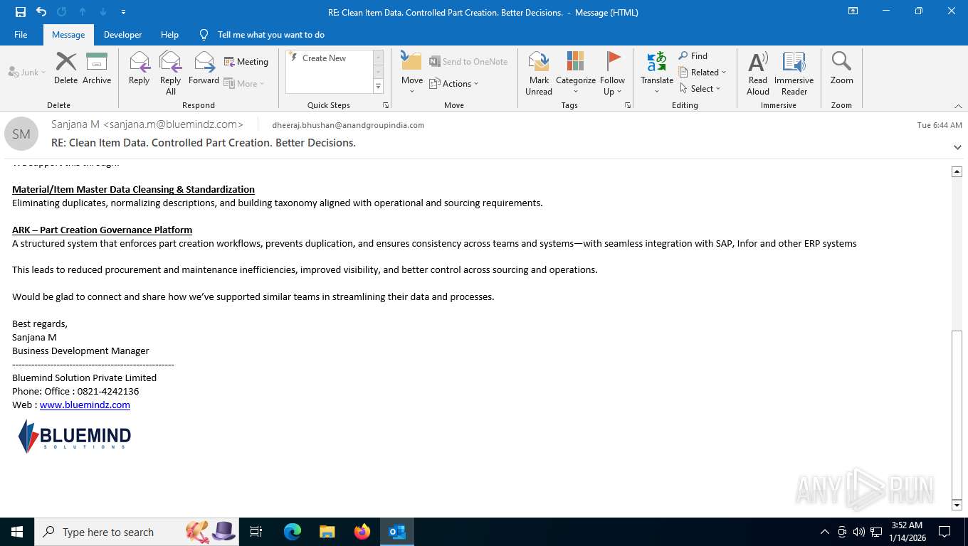 Malware analysis RE_ Clean Item Data. Controlled Part Creation. Better ...