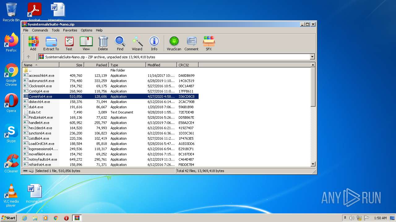 Malware Analysis Sysinternalssuite-nano.zip Malicious Activity