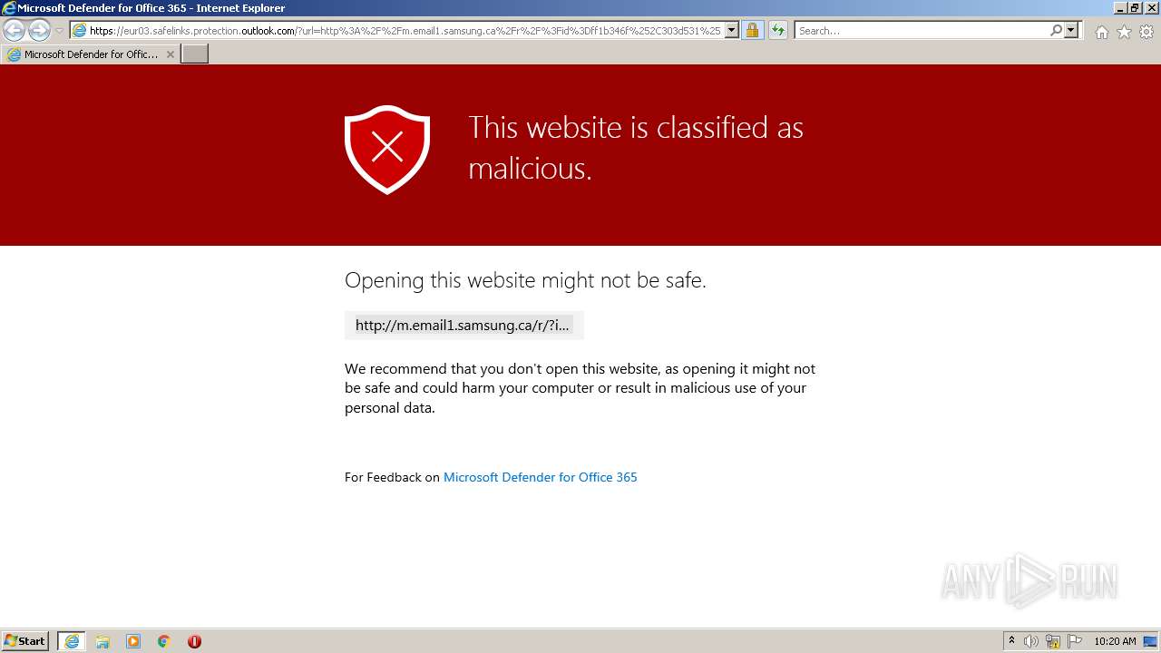 Malware analysis https://eur03.safelinks.protection.outlook.com/?url ...