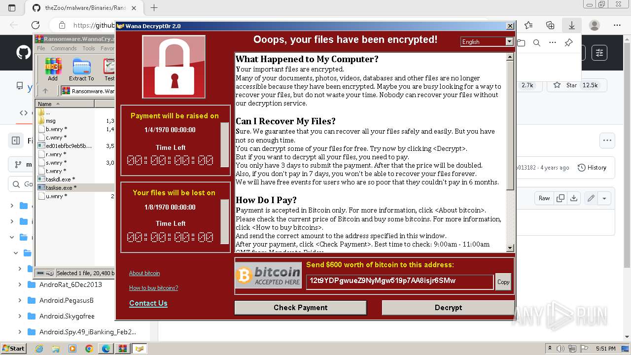 Malware analysis https://github.com/ytisf/theZoo/blob/master/malware/Binaries/Ransomware ...