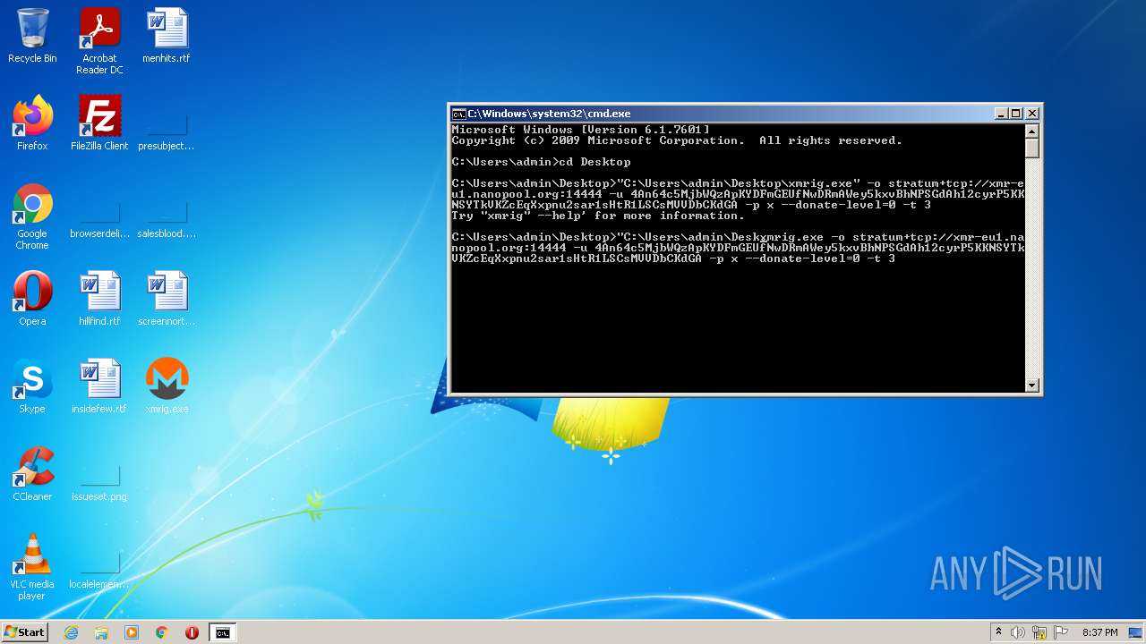 Malware analysis xmrig.exe Malicious activity | ANY.RUN - Malware Sandbox Online