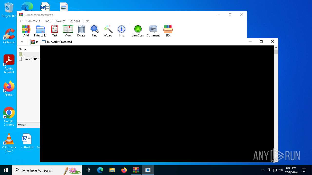 Malware Analysis Runscriptprotected.zip Malicious Activity 