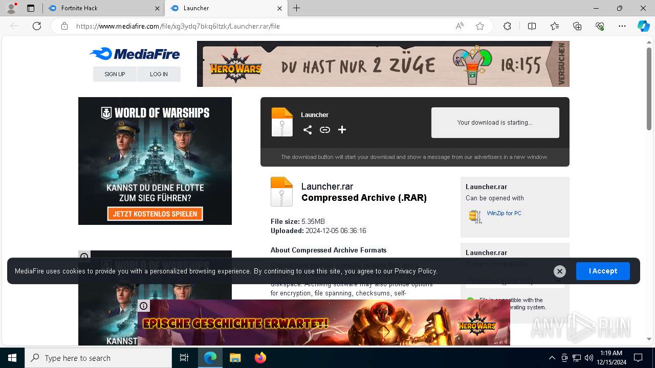 Analysis https://tinyurl.com/2y86zs8n Malicious activity - Interactive analysis ANY.RUN