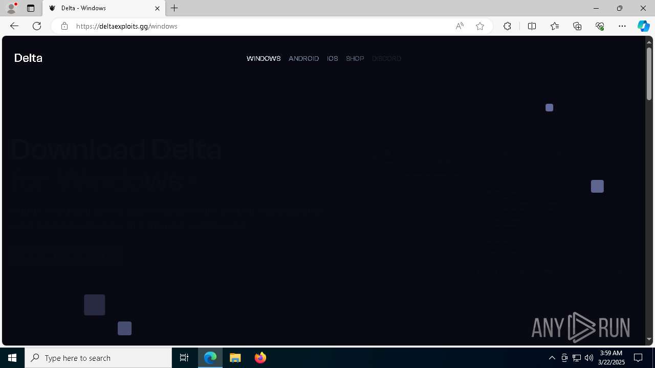 Malware analysis deltaexploits.gg Malicious activity | ANY.RUN - Malware Sandbox Online