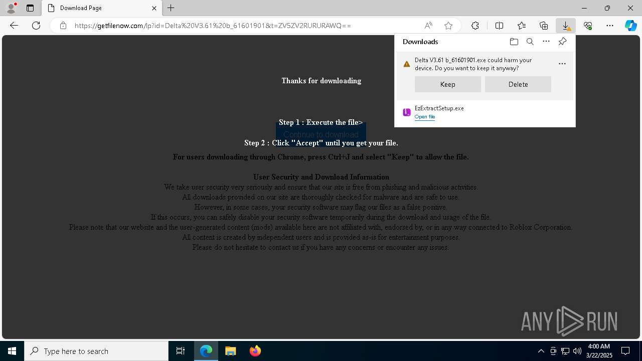 Malware analysis deltaexploits.gg Malicious activity | ANY.RUN - Malware Sandbox Online