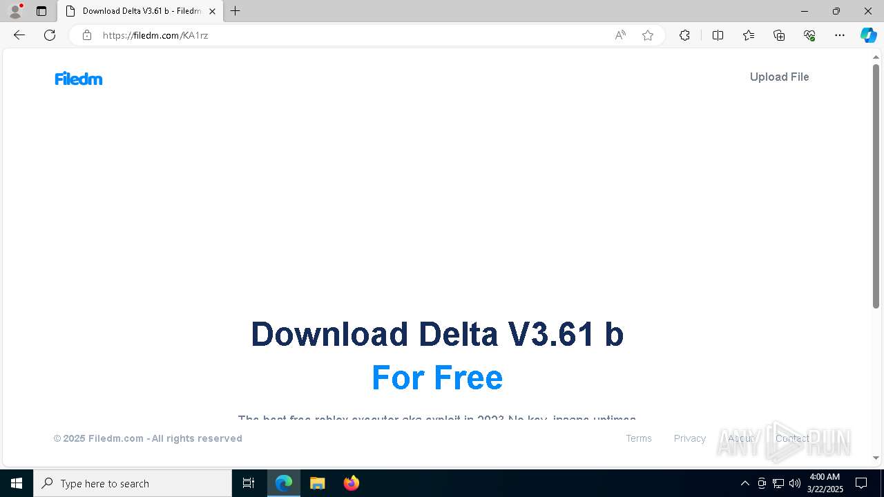 Malware analysis deltaexploits.gg Malicious activity | ANY.RUN - Malware Sandbox Online