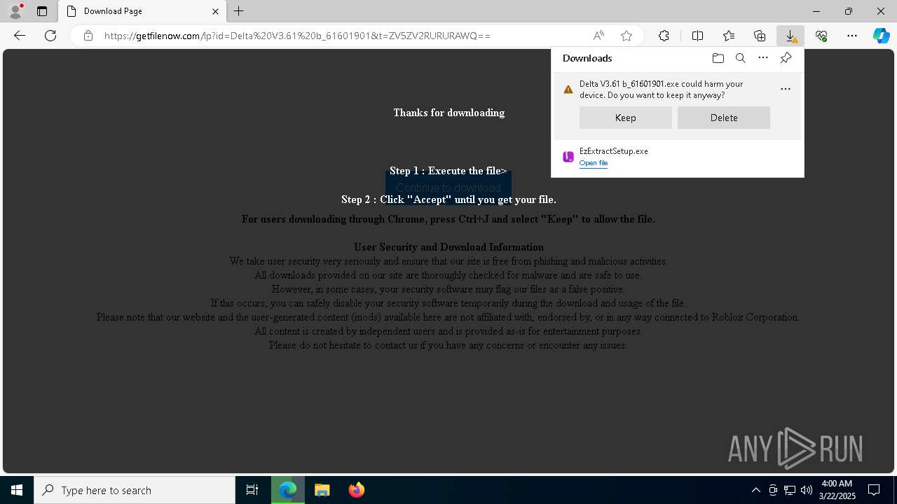Malware analysis deltaexploits.gg Malicious activity | ANY.RUN - Malware Sandbox Online