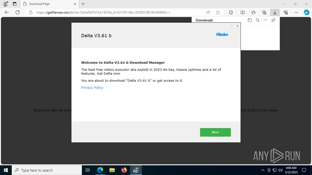 Malware analysis deltaexploits.gg Malicious activity | ANY.RUN - Malware Sandbox Online