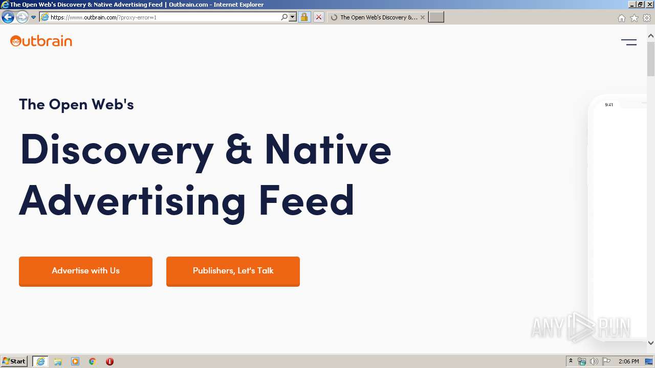 Malware analysis https://paid.outbrain.com/ Malicious activity | ANY ...