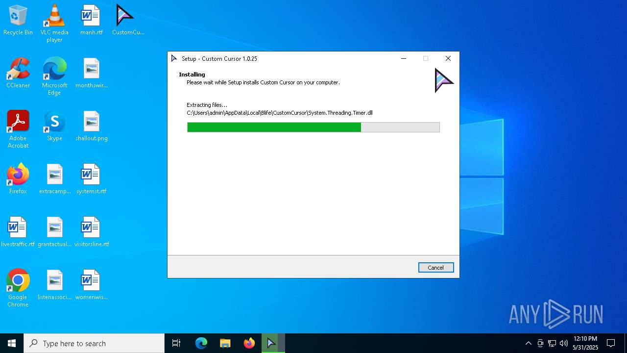 Malware analysis CustomCursor.exe Malicious activity | ANY.RUN ...