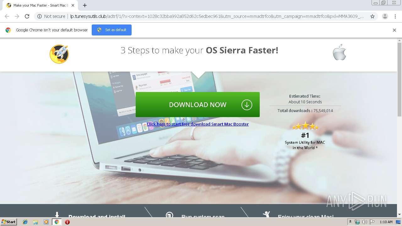 Malware analysis https://lpmbtrk.com/click.php?key=6m7ayzy6jbcny93fy00x&cost=0.050&country=US ...