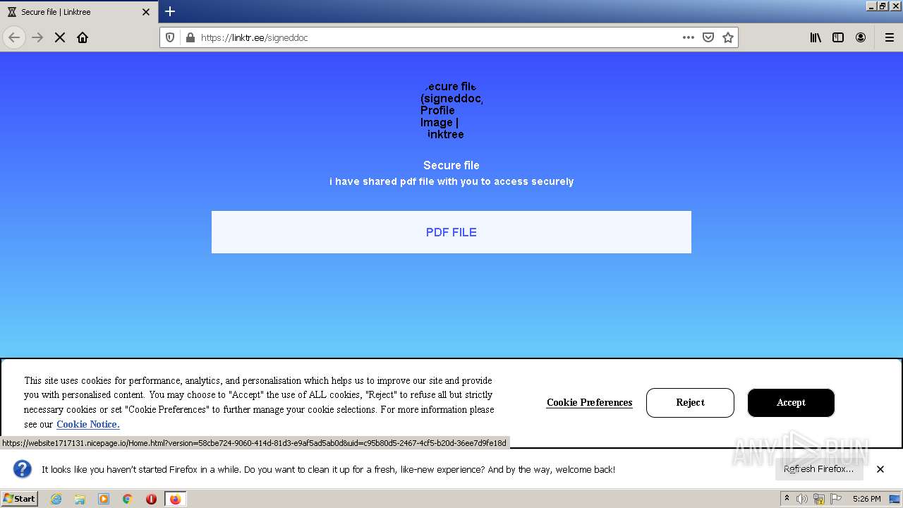 Malware analysis https://linkprotect.cudasvc.com/url?a=https%3a%2f%2flinktr.ee%2fsigneddoc&c=E,1 ...