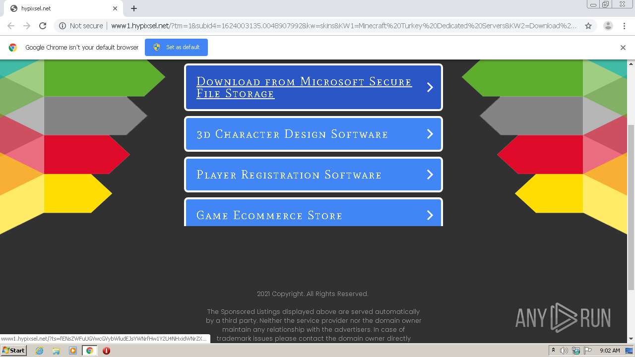 Malware analysis http://www1.hypixsel.net/?tm=1&subid4=1624003135. ...