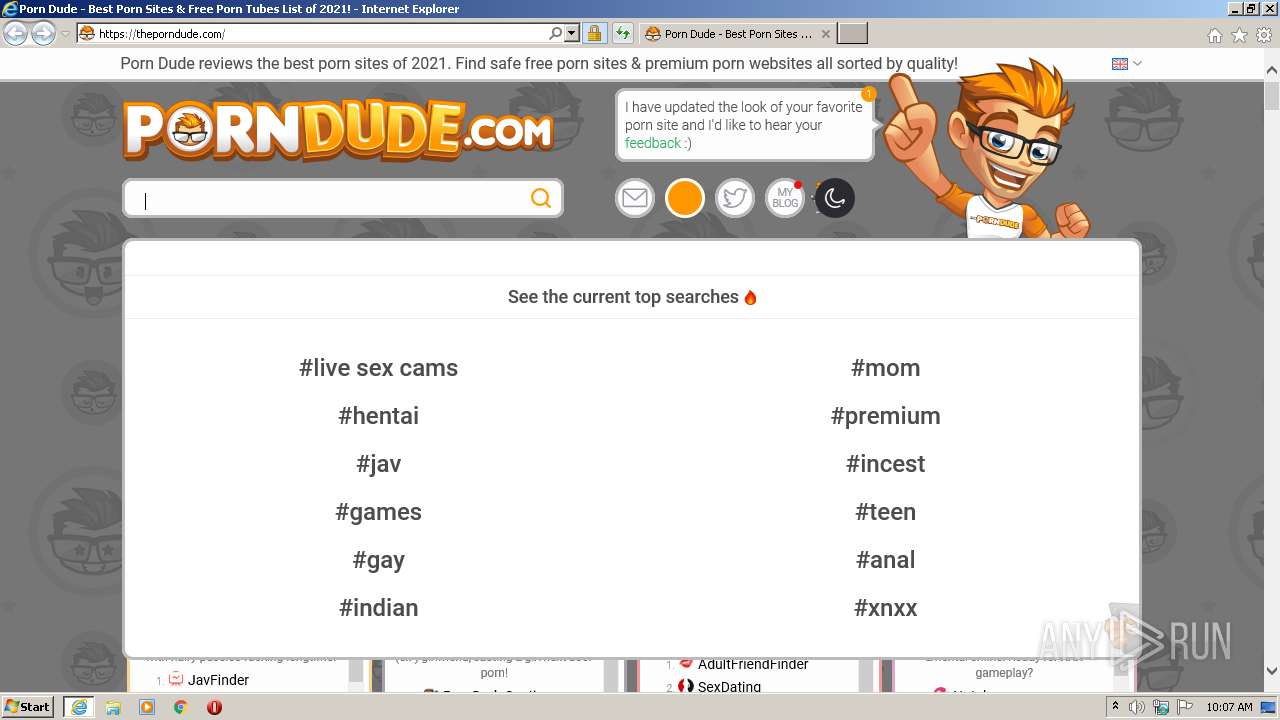 Malware analysis https://theporndude.com Malicious activity | ANY.RUN ...