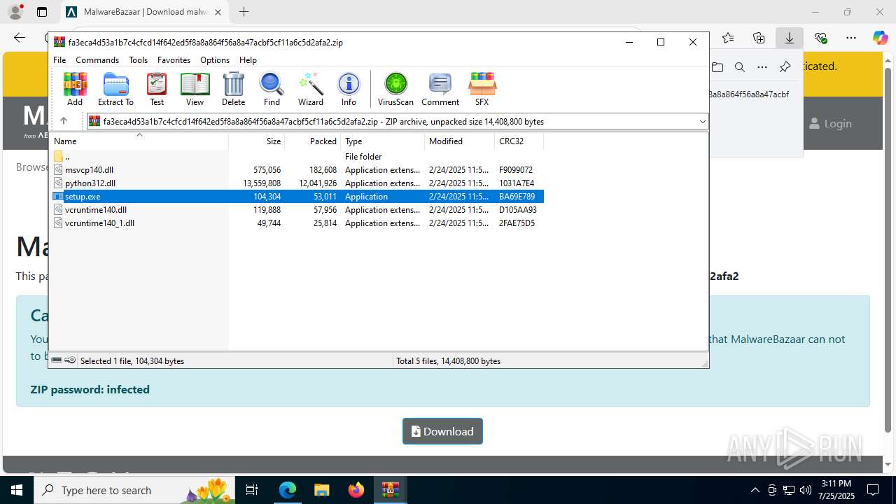 Analysis https://bazaar.abuse.ch/sample ...
