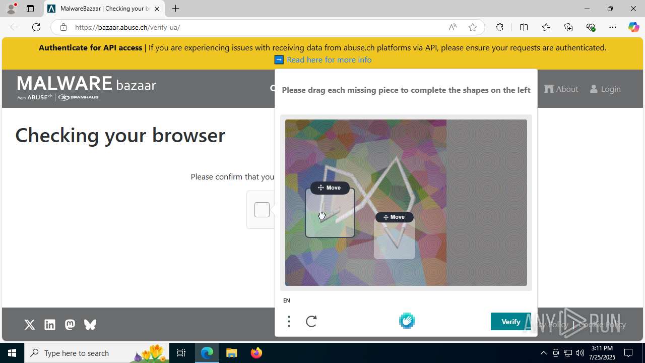 Analysis https://bazaar.abuse.ch/sample ...